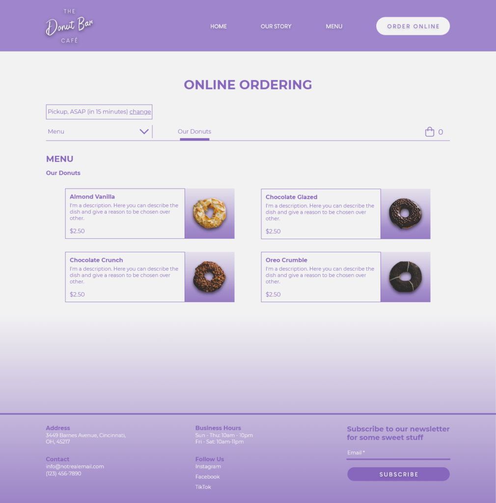 Bakery website - Hunter Richardson